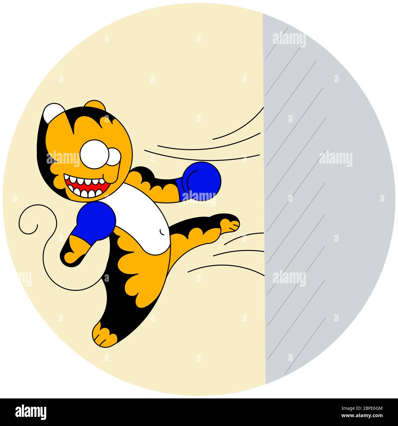 Cartoon character hit wall Cut Out Stock Images & Pictures - Alamy