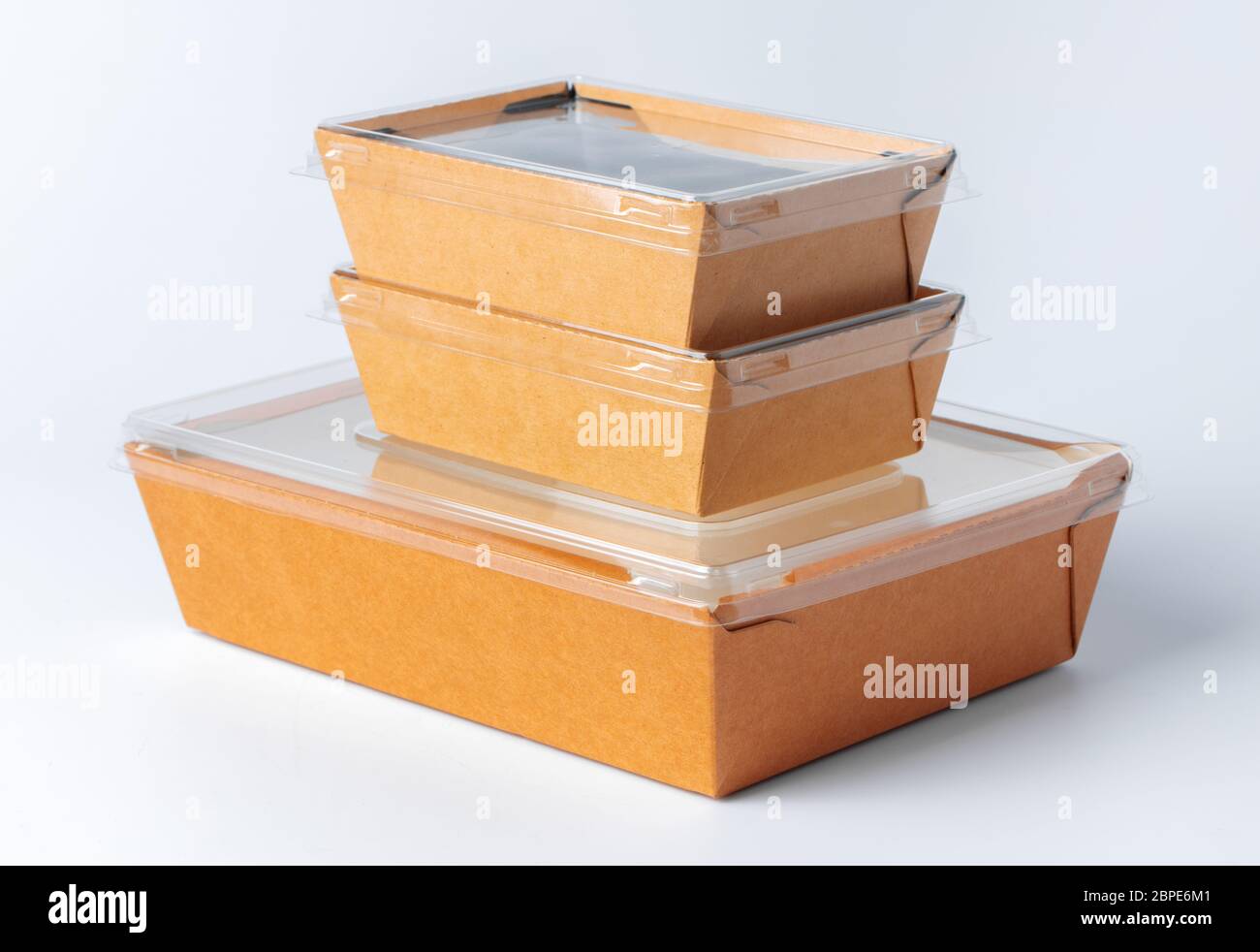 Cardboard brown food box pack isolated on white background Stock Photo ...