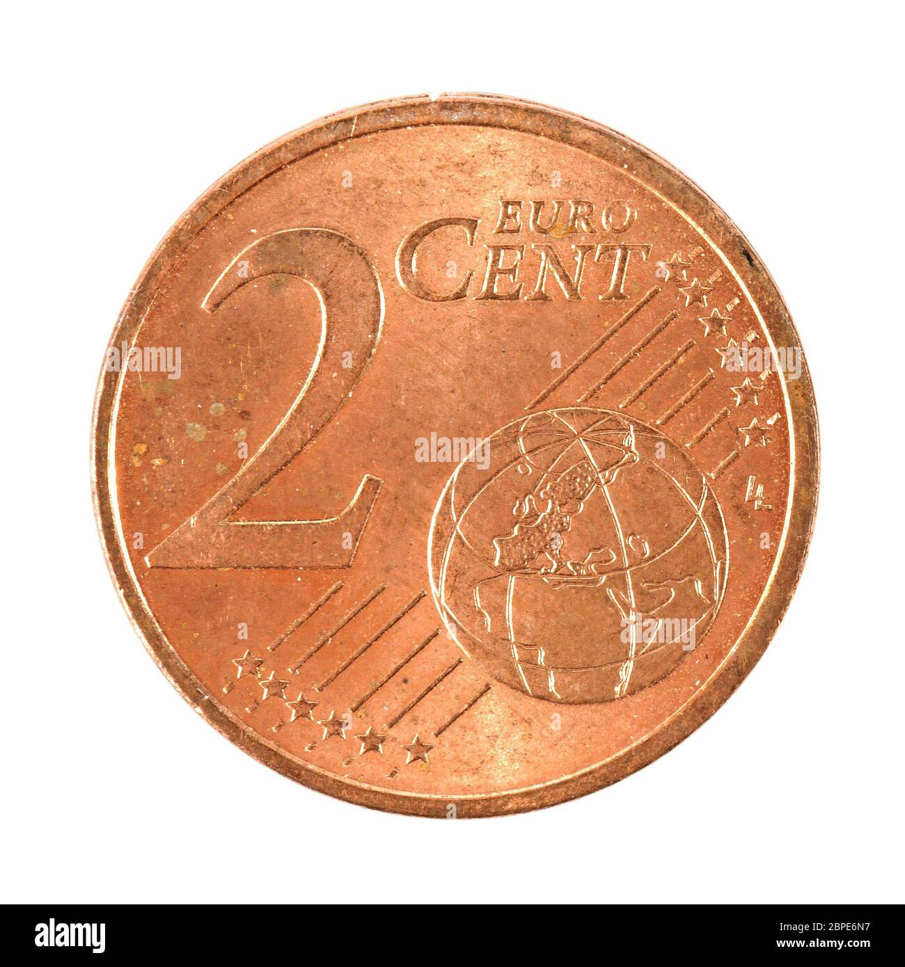 Two Euro cents coin isolated on white background Stock Photo - Alamy