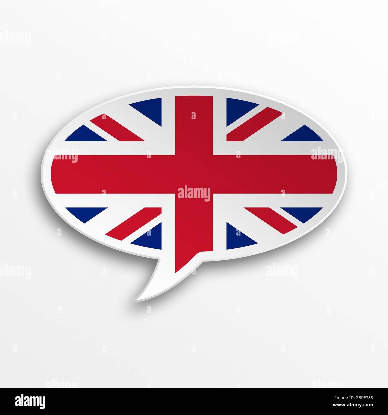 English 3d speech Bubble Stock Photo - Alamy