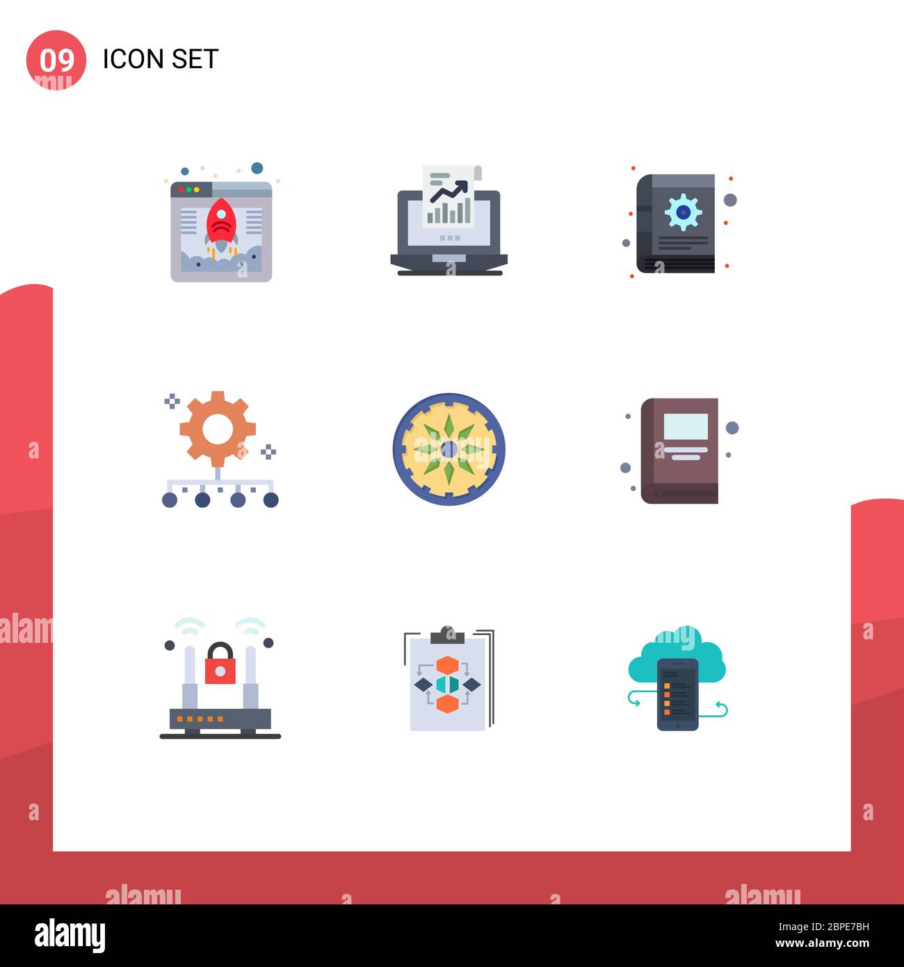 Process gear circle computer Stock Vector Images - Alamy