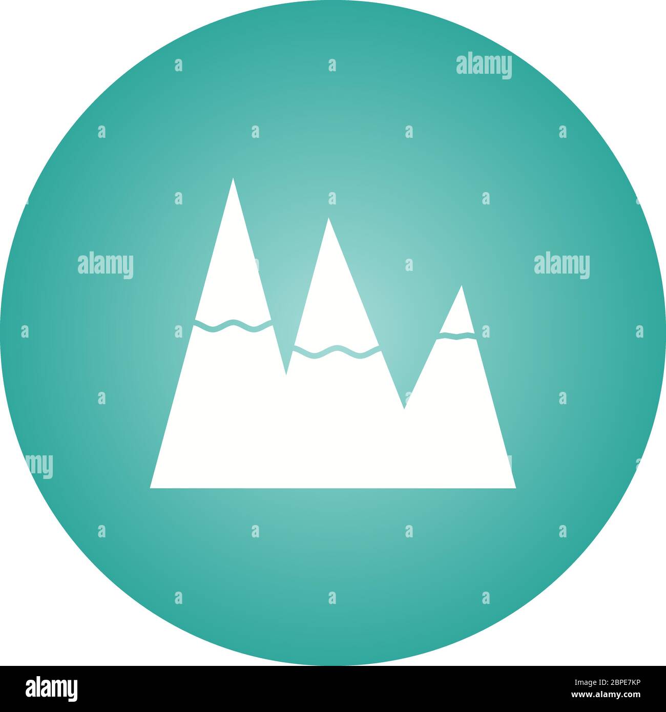 Beautiful Snow on Mountains Glyph Vector Icon Stock Vector Image & Art ...