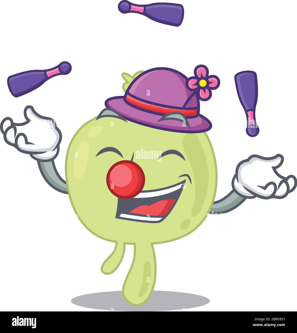 A lymph node cartoon design style succeed playing juggling Stock Vector ...