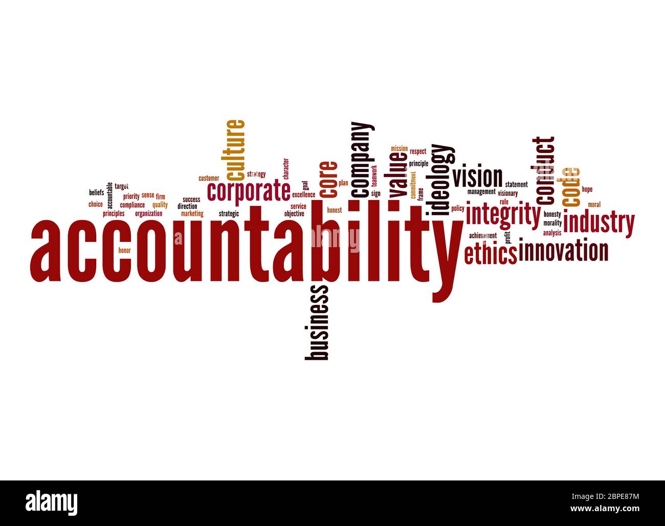 Accountability word cloud Stock Photo - Alamy