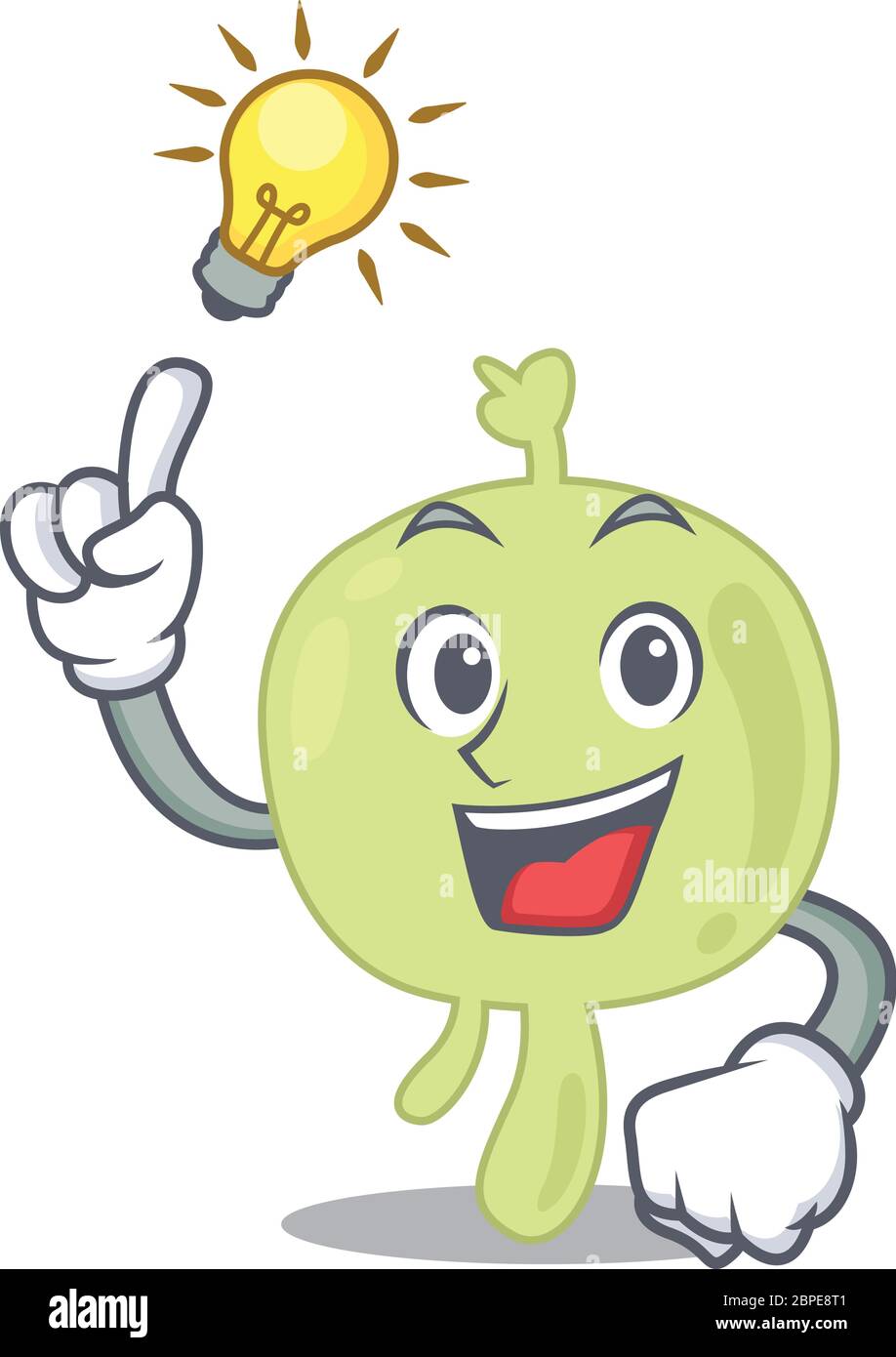 Mascot character of smart lymph node has an idea gesture Stock Vector ...