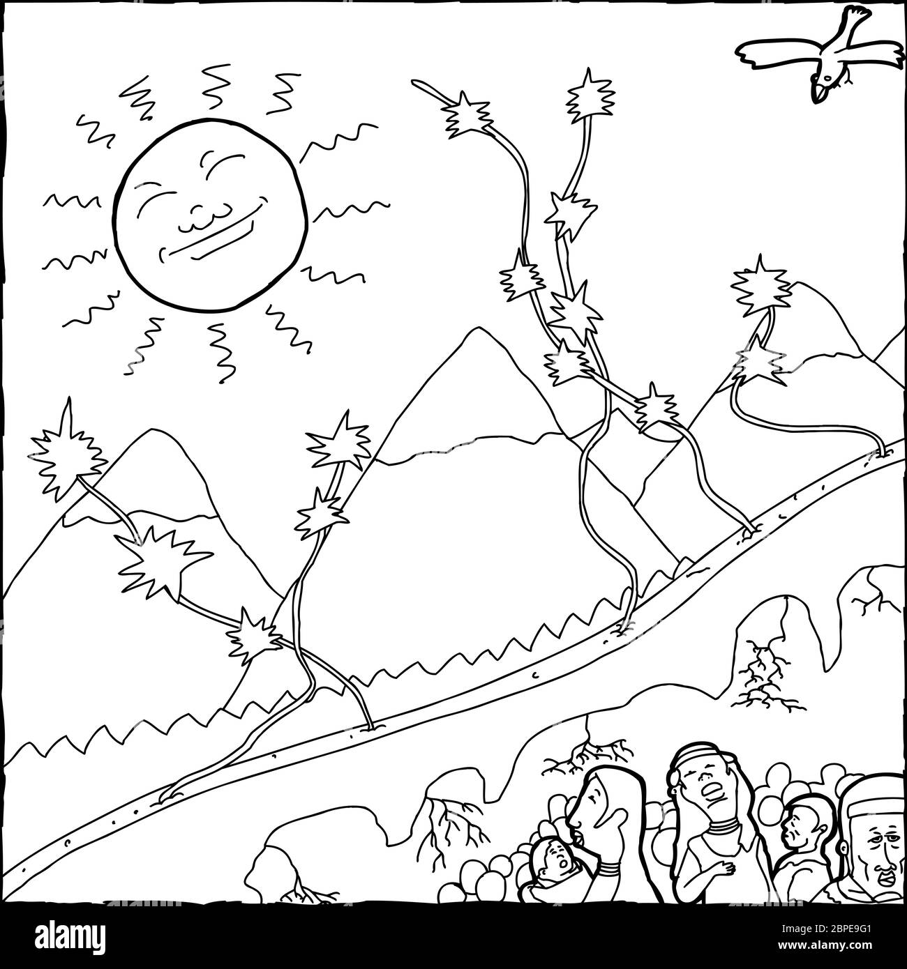 Creation myth indian Black and White Stock Photos & Images - Alamy