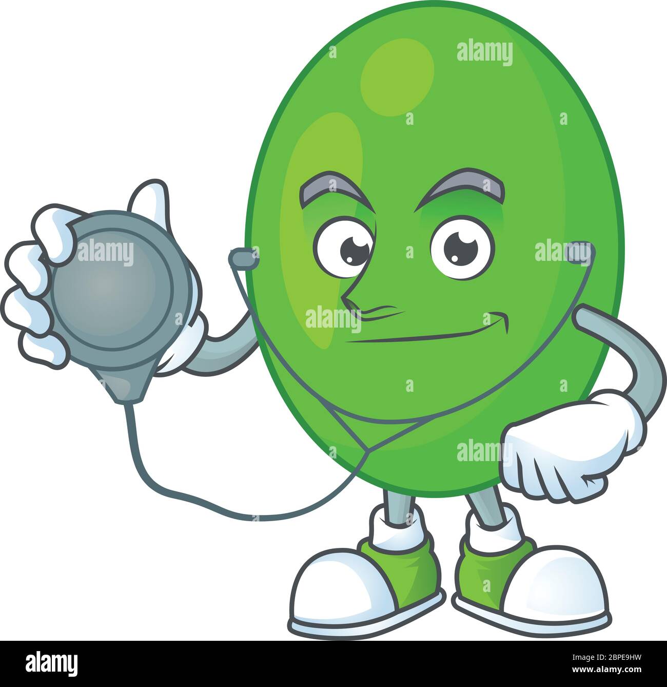 Cartoon character of tetrad dedicated Doctor Work with stethoscope ...