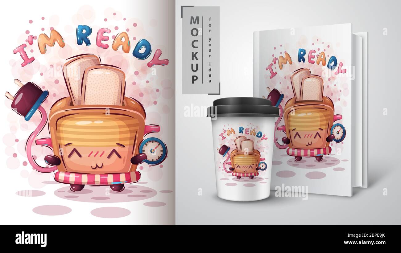 Time toaster poster and merchandising Stock Vector Image & Art - Alamy