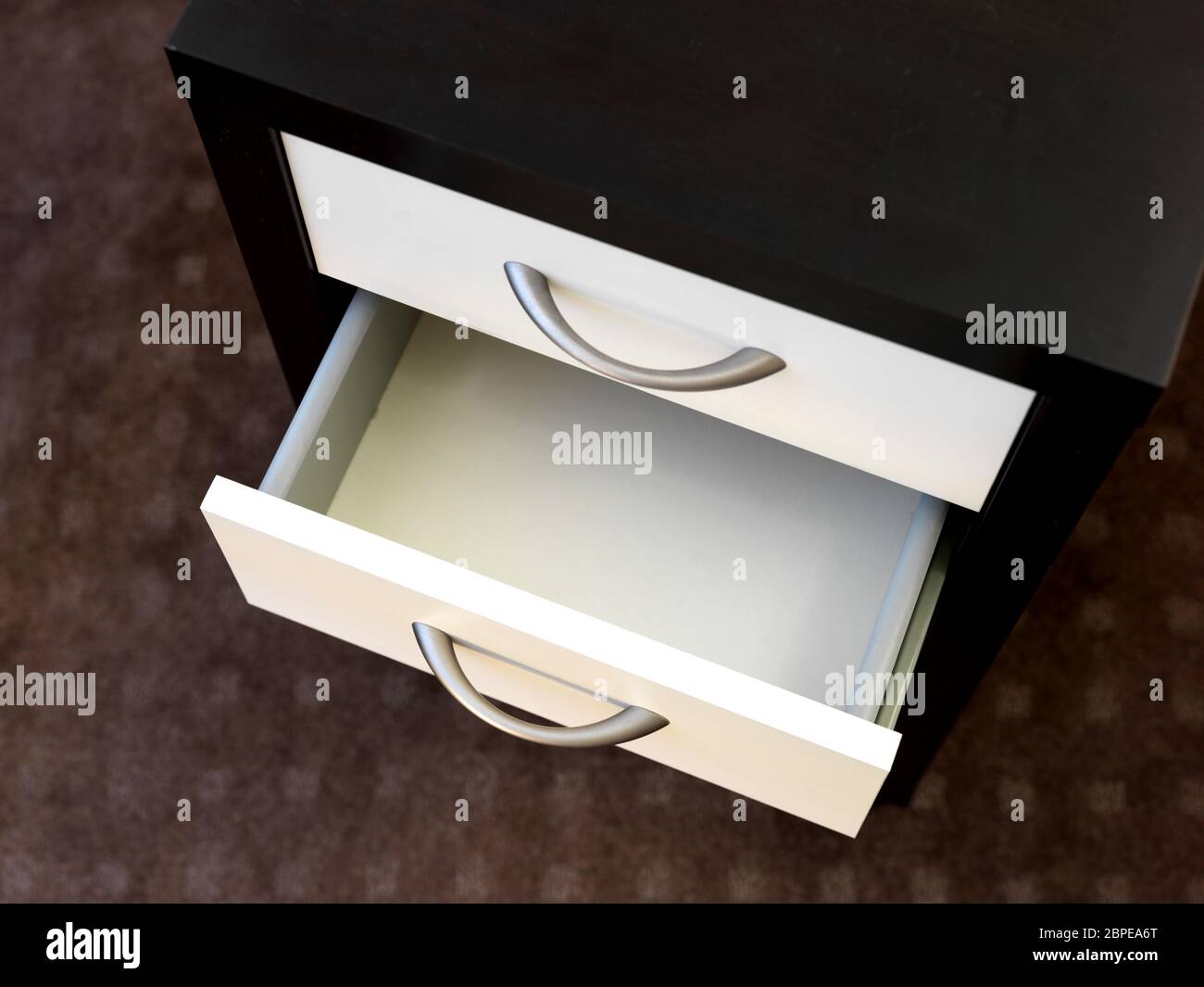 A close up shot of a set of office drawers Stock Photo - Alamy
