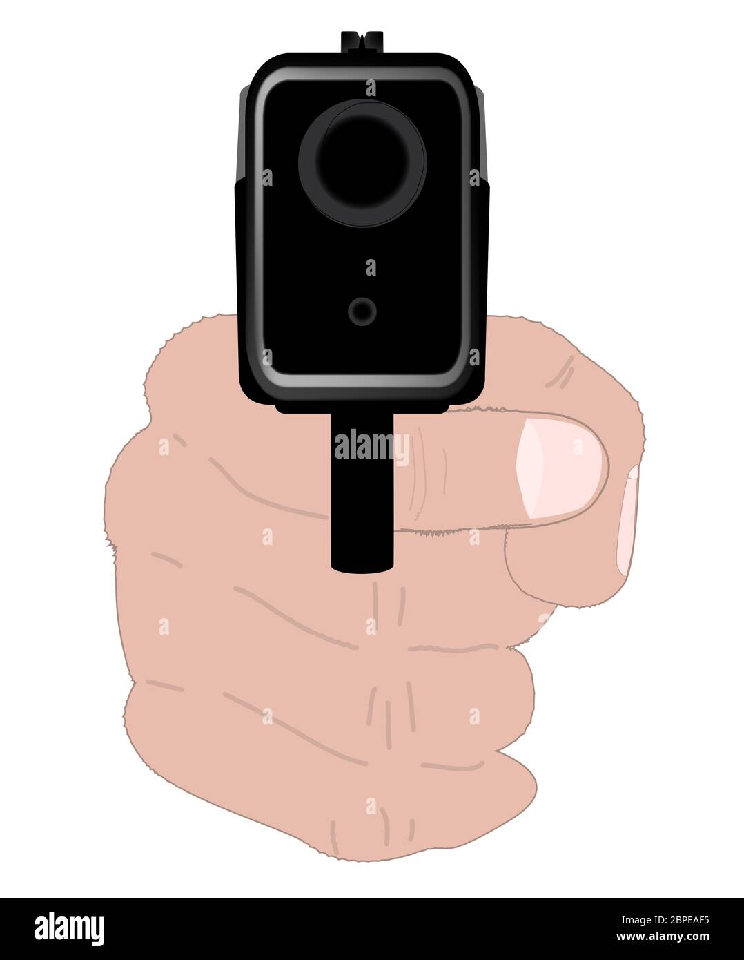 Hand pointing a gun Cut Out Stock Images & Pictures - Alamy