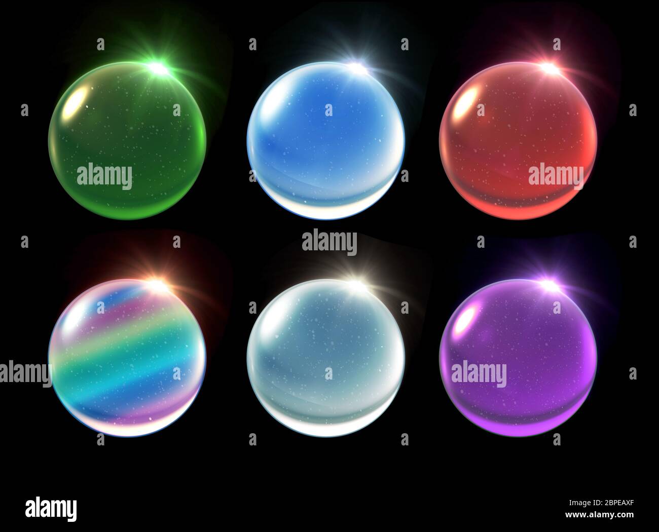 snowflake in ice crystal ball background for Christmas celebration ...