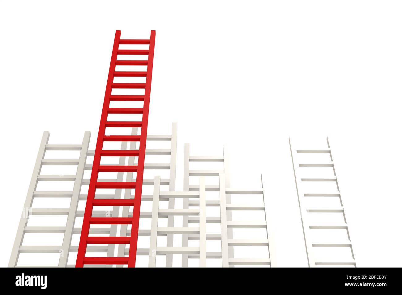 Red ladder among white image with hi-res rendered artwork that could be ...