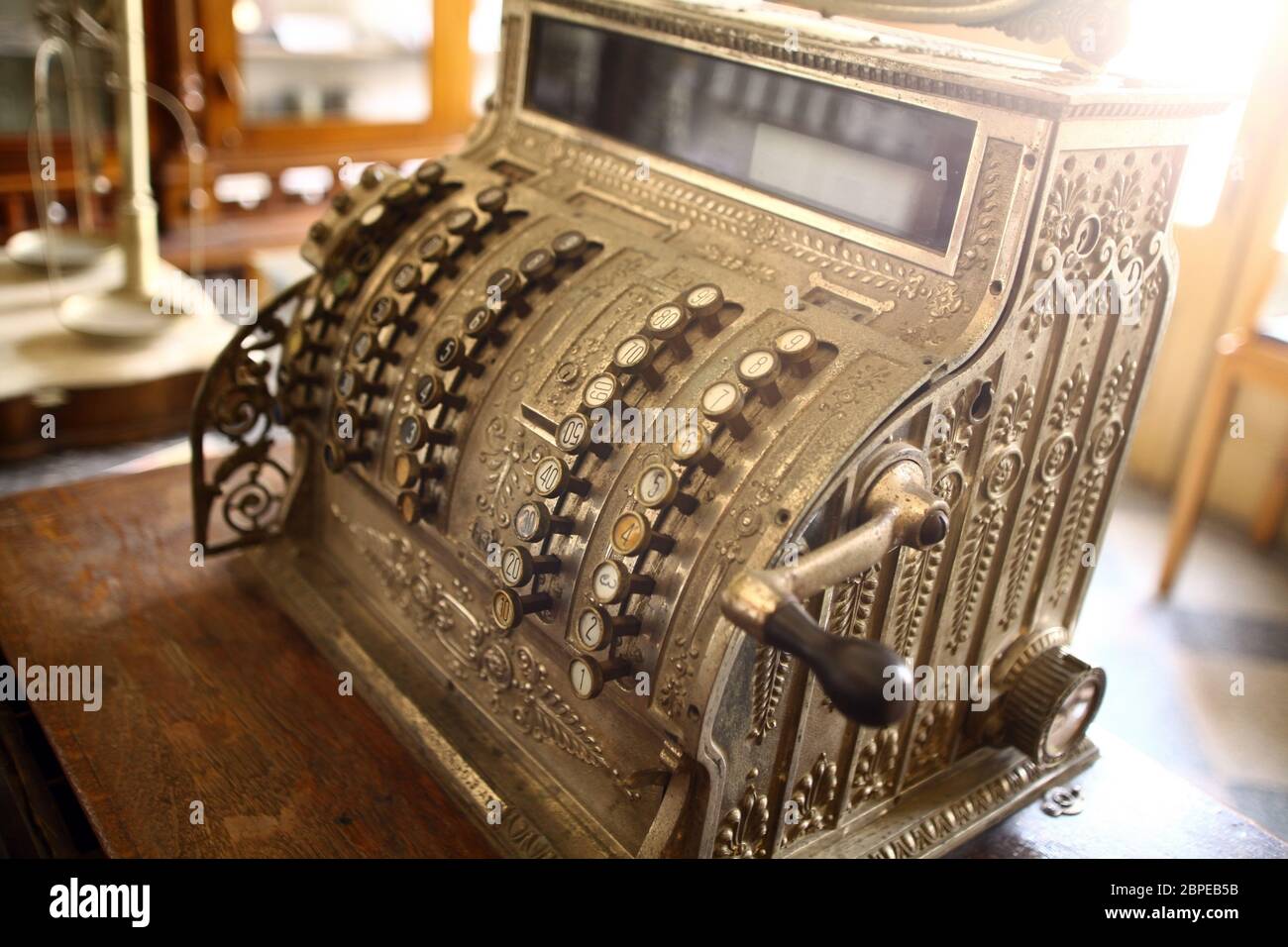Color image of a vintage cash register Stock Photo - Alamy