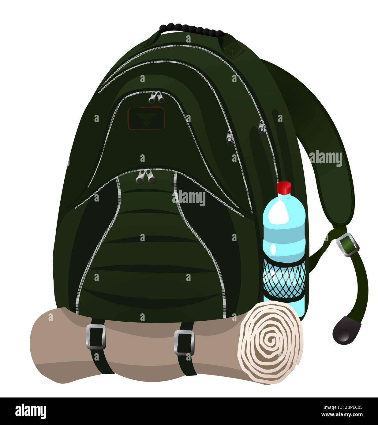 illustration of isolated a backpack on white background Stock Photo - Alamy