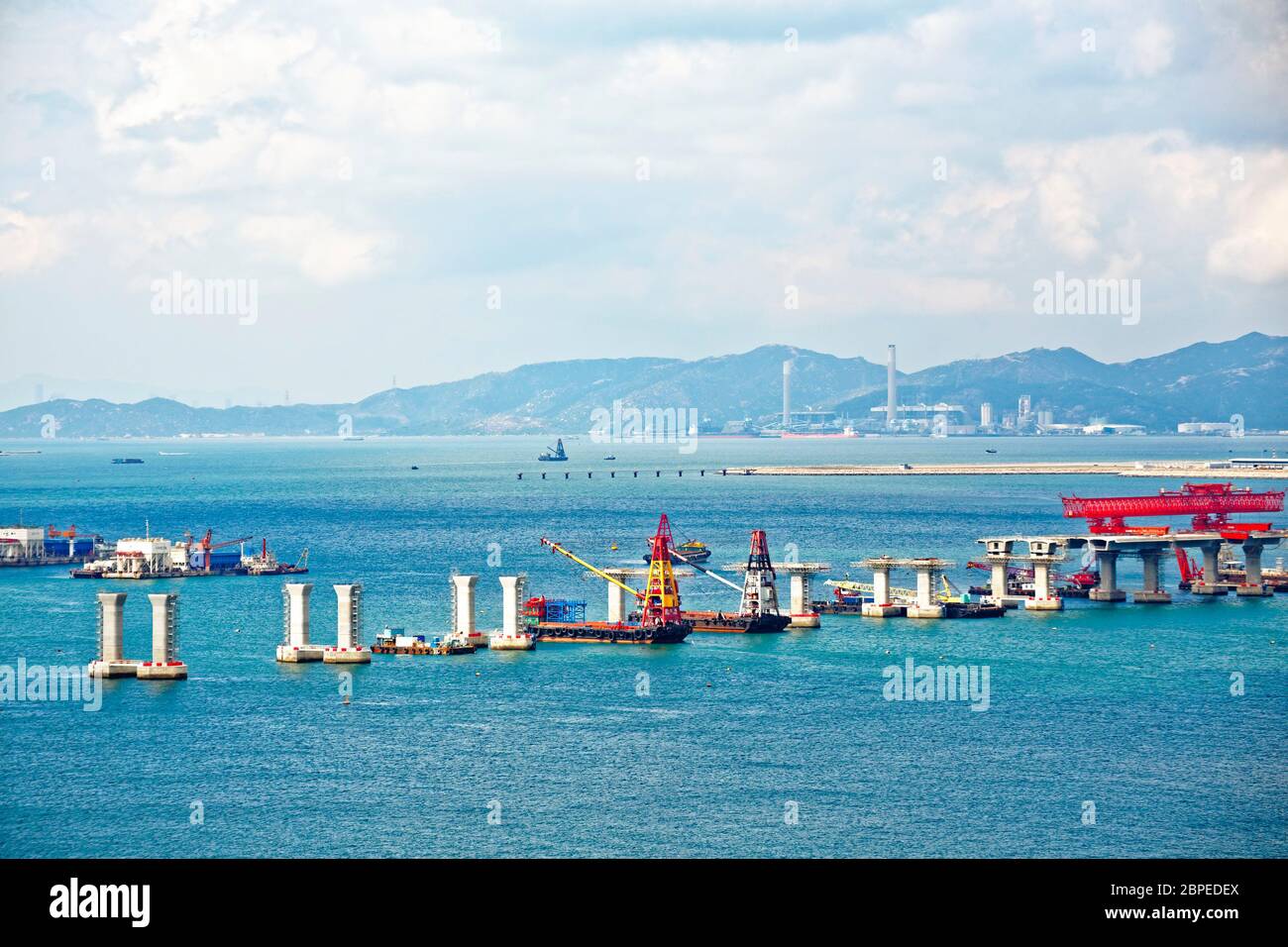construction site of Hong Kong Zhuhai Macau Macao Bridge at day Stock ...