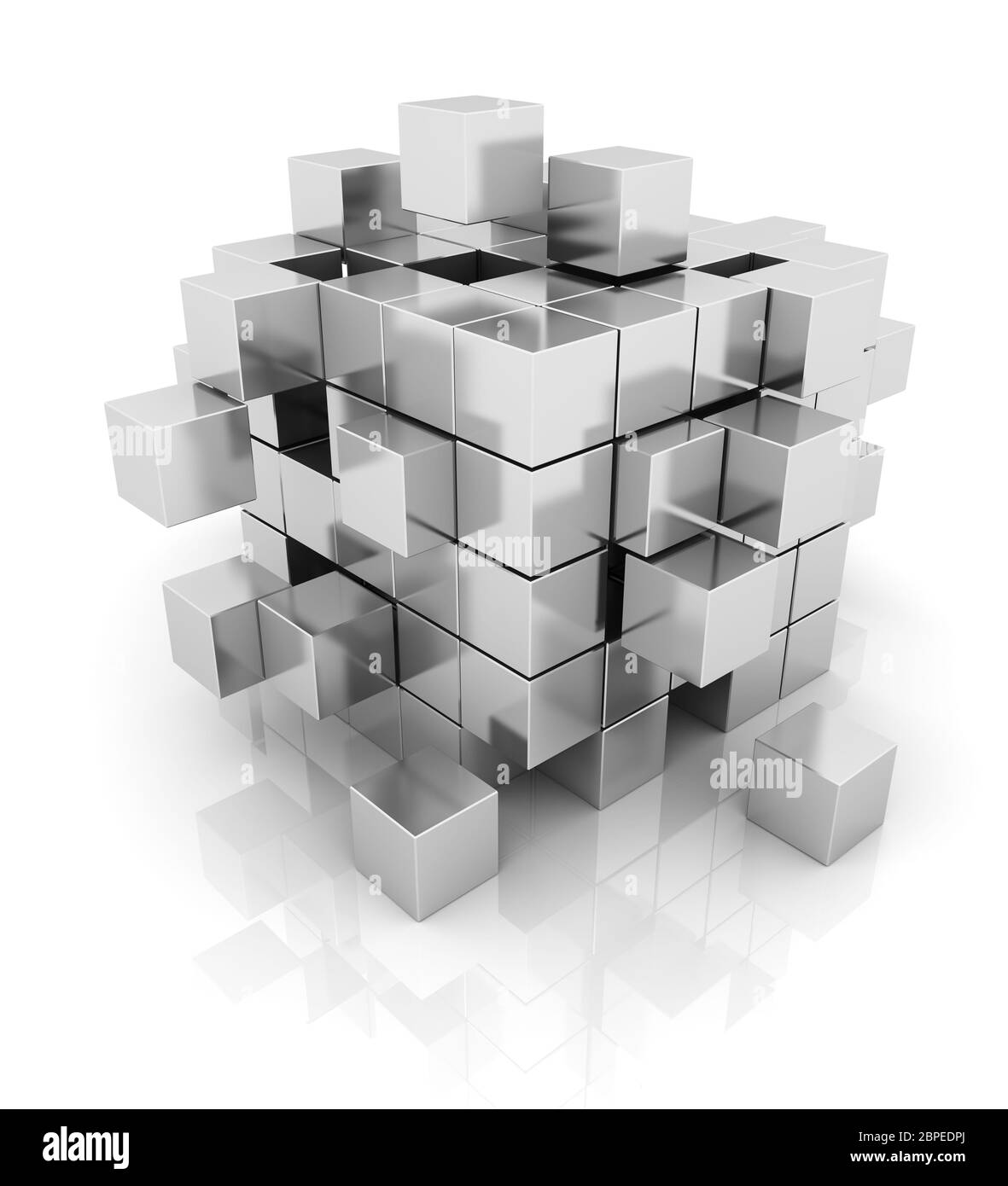 cube silver geometry abstract background design Stock Photo - Alamy