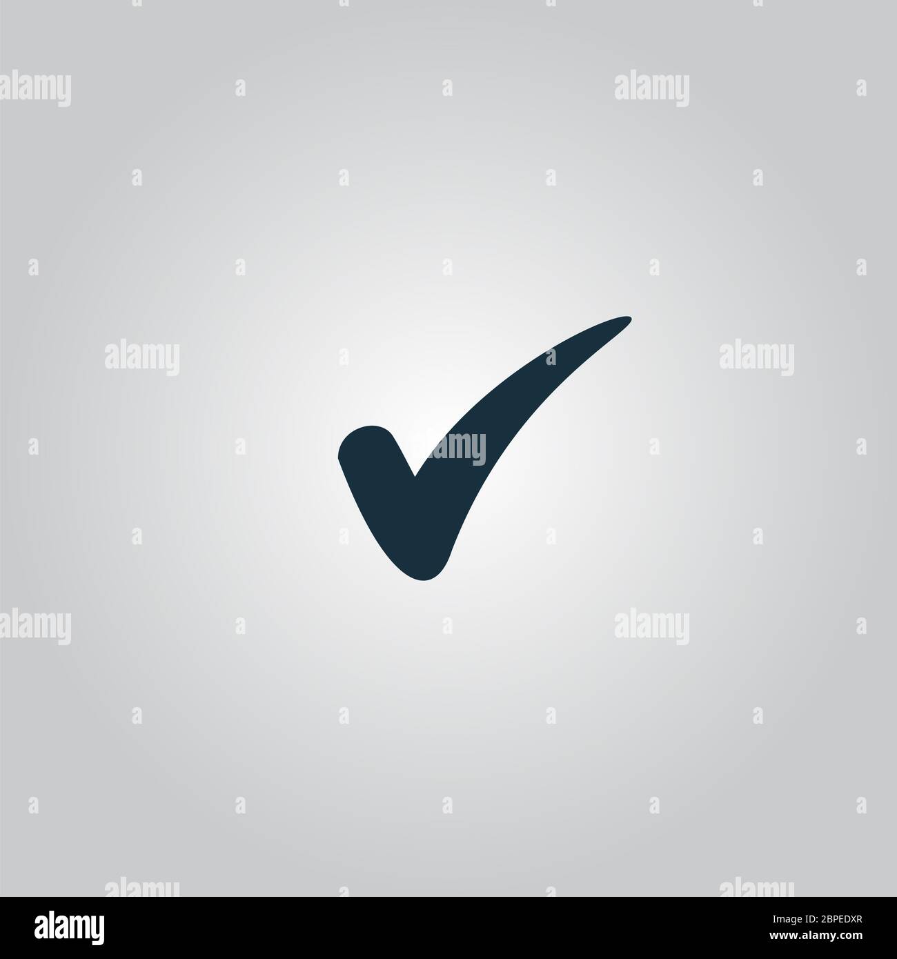 confirm. Flat web icon or sign isolated on grey background. Collection ...