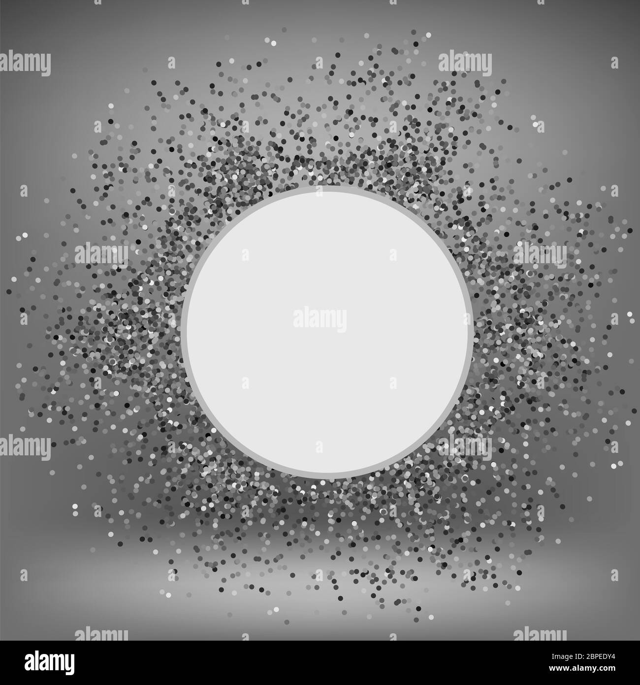 Grey Confetti Banner Isolated on Grey Background Stock Photo - Alamy