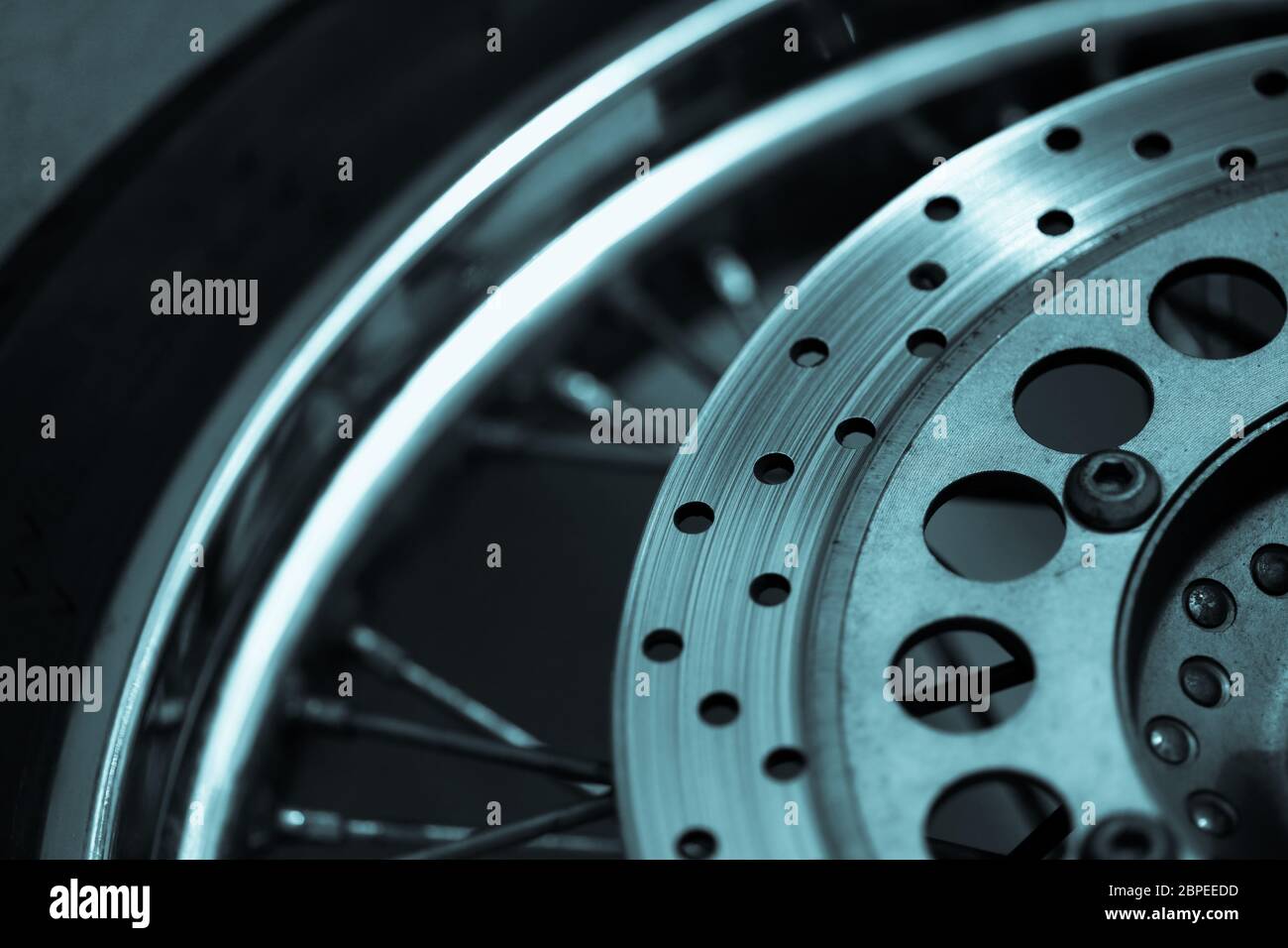 Color image of the brake disc of a motorcycle Stock Photo - Alamy
