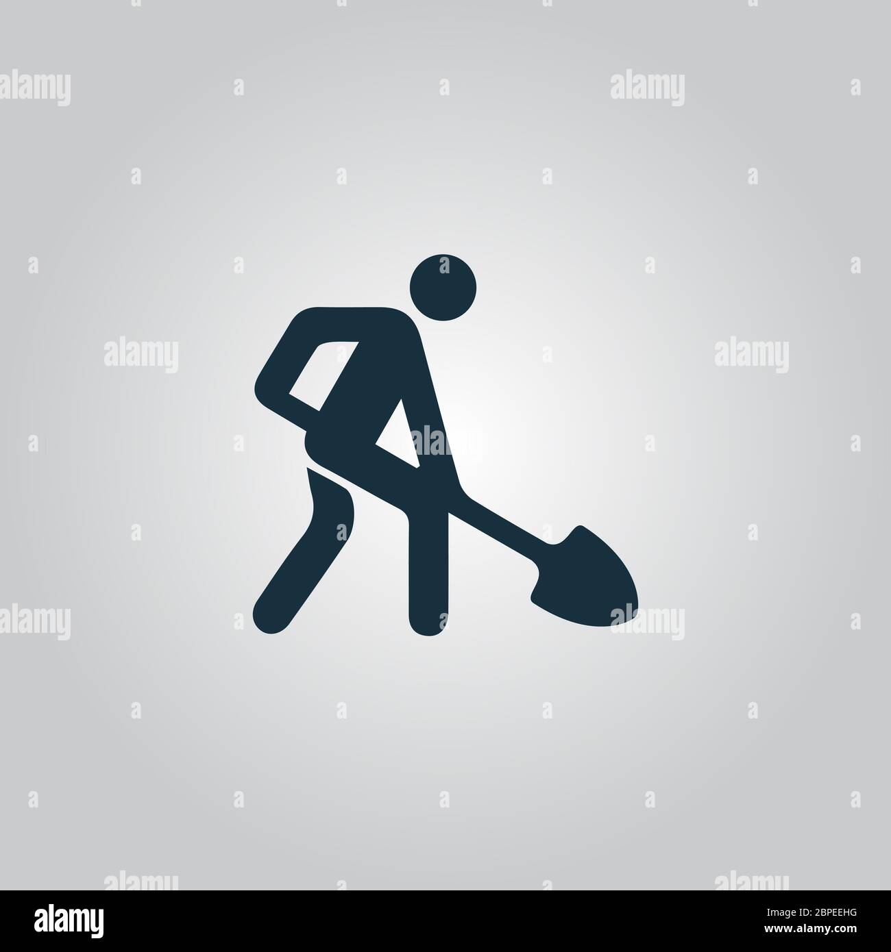 Building site. Flat web icon or sign isolated on grey background ...