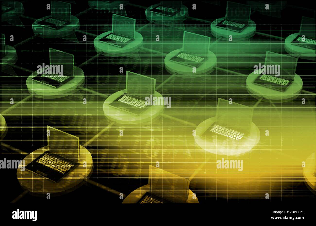 Cyber Security Network with Computer Connectivity Art Stock Photo - Alamy