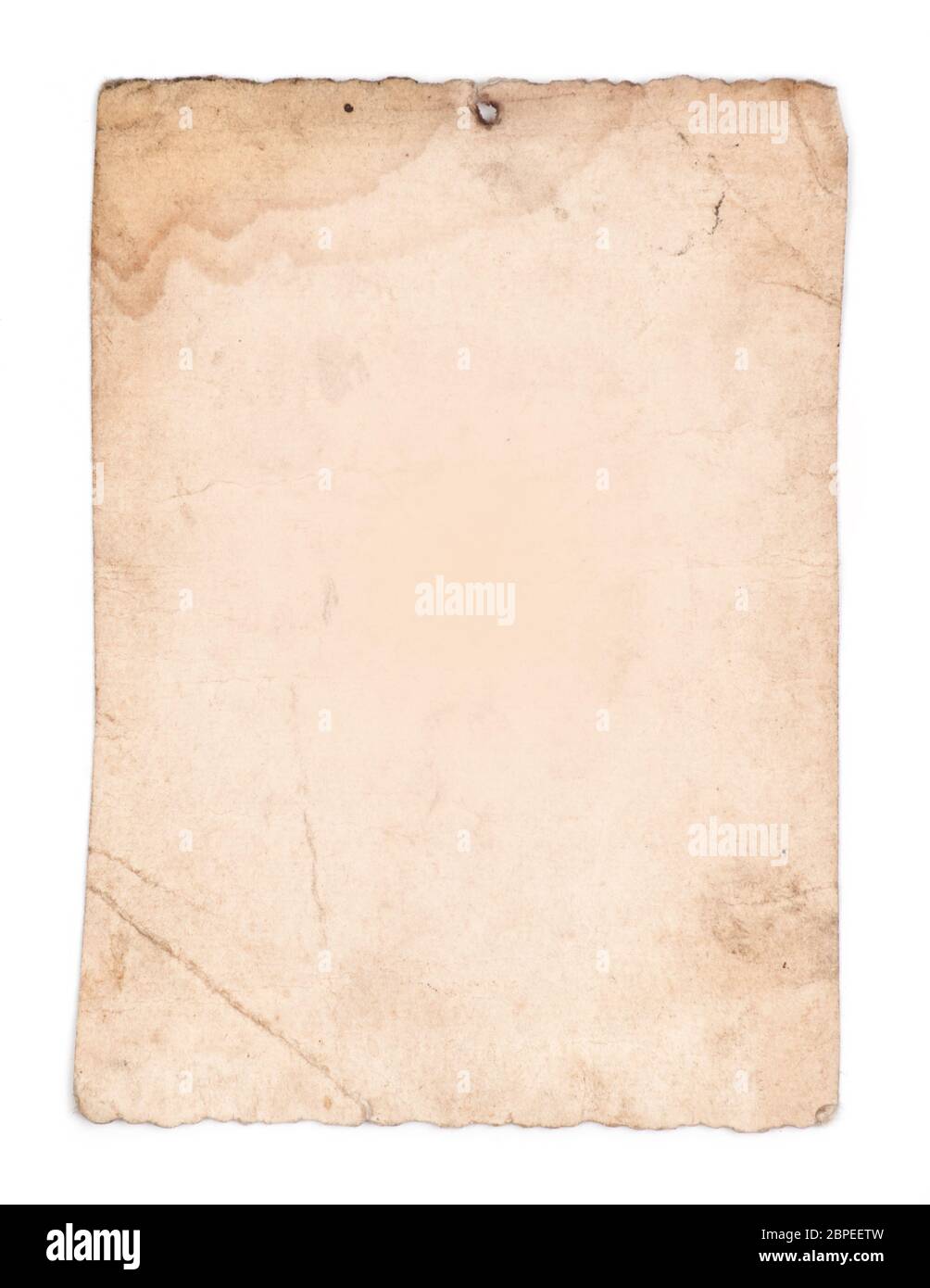 brown old paper isolated on white background Stock Photo - Alamy