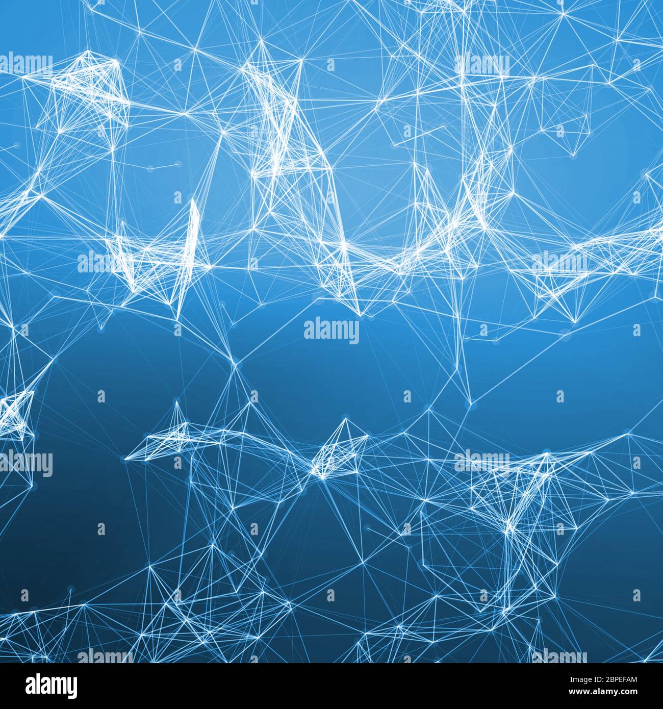 Cold blue abstract background. Connecting dots Stock Photo - Alamy