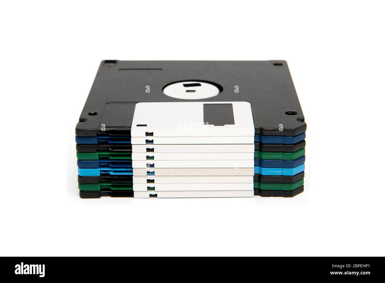 Isolated image of a stack of 3 1/2" floppy disks Stock Photo - Alamy