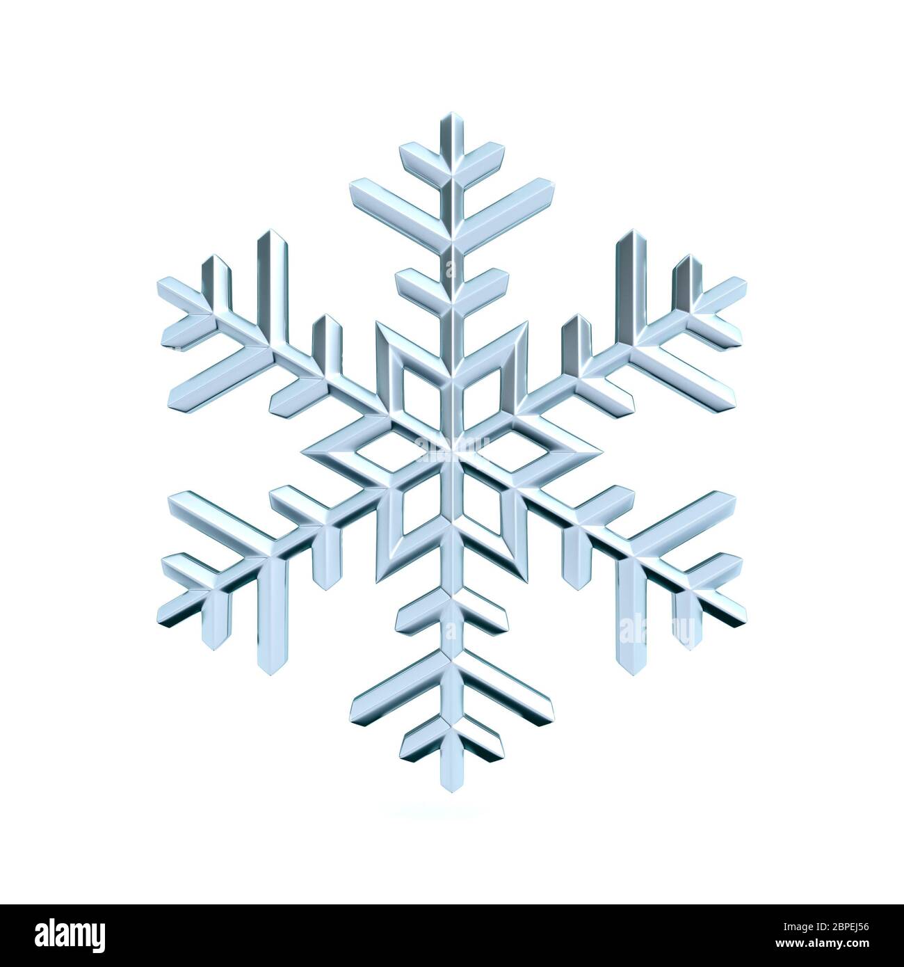 Snowflake 3D render illustration isolated on white background Stock ...