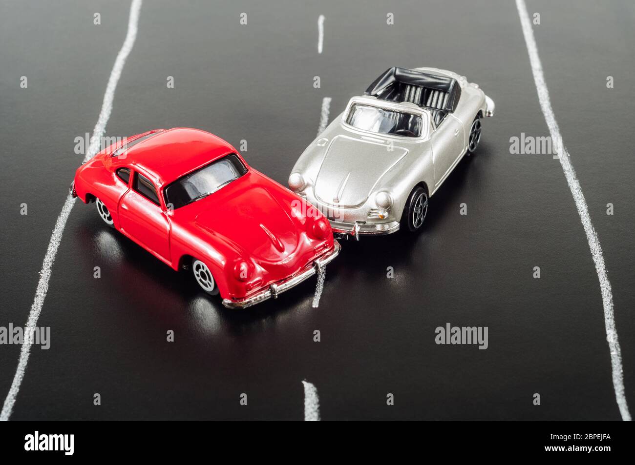 toy car crashed on a road Stock Photo - Alamy