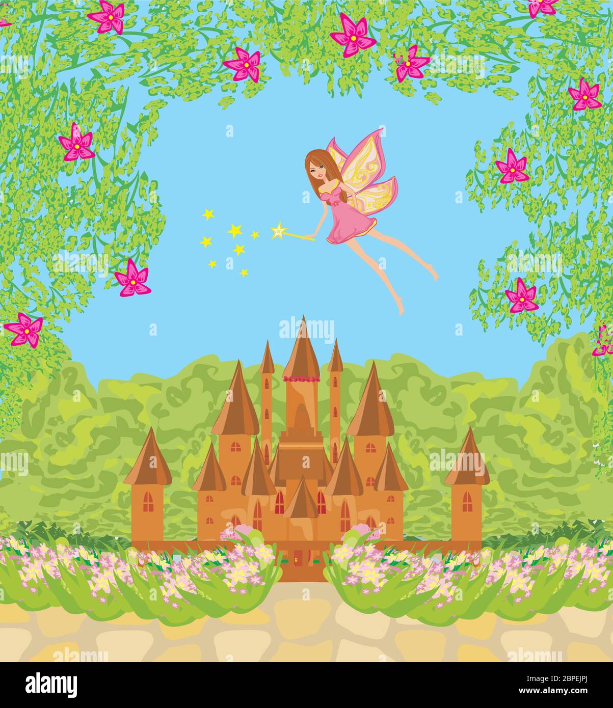 Magic Fairy Tale Princess Castle Stock Photo - Alamy