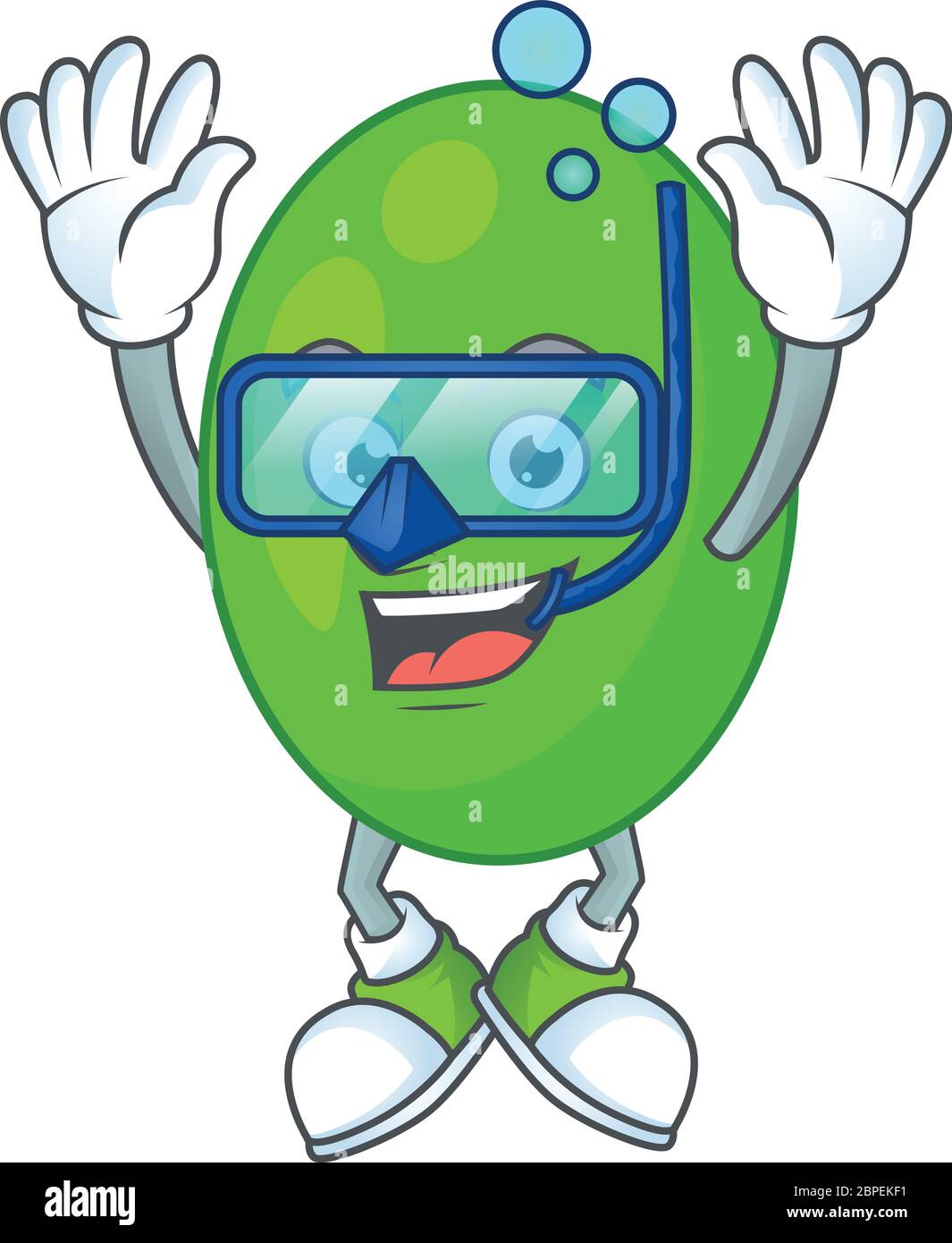 cartoon drawing concept of tetrad wearing cool Diving glasses ready to ...