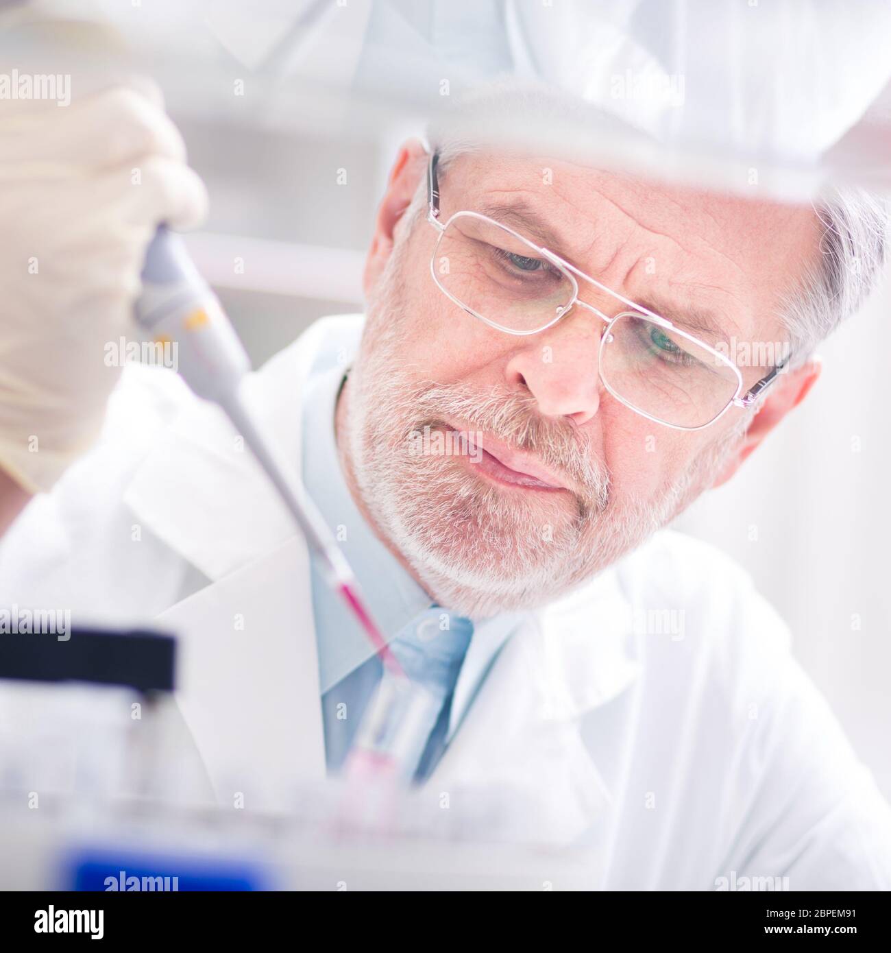 Life scientist researching in laboratory. Life sciences study living ...