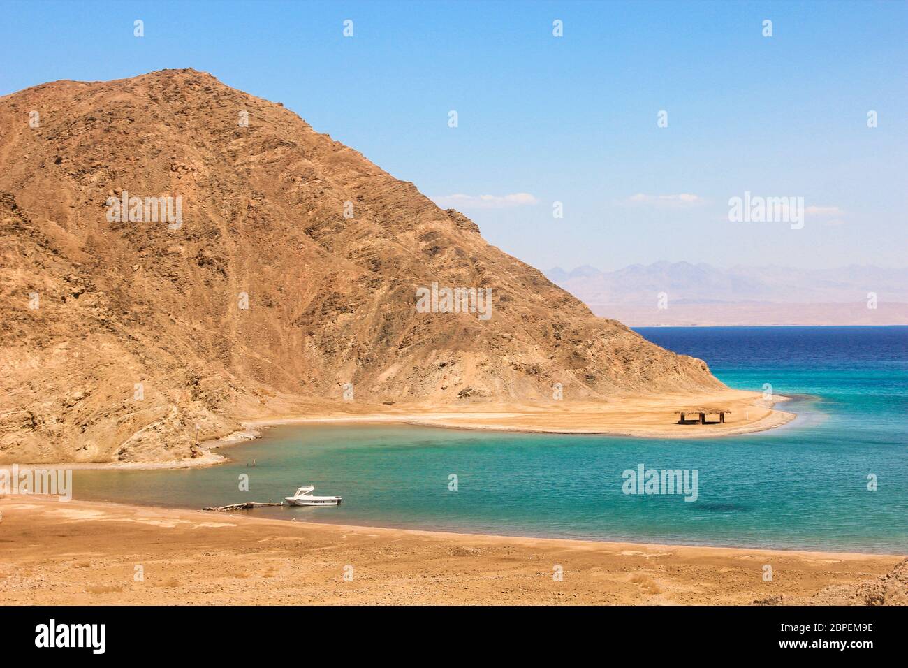 Sea & mountain View of the fjord Bay in Taba, Egypt / The amazing view ...