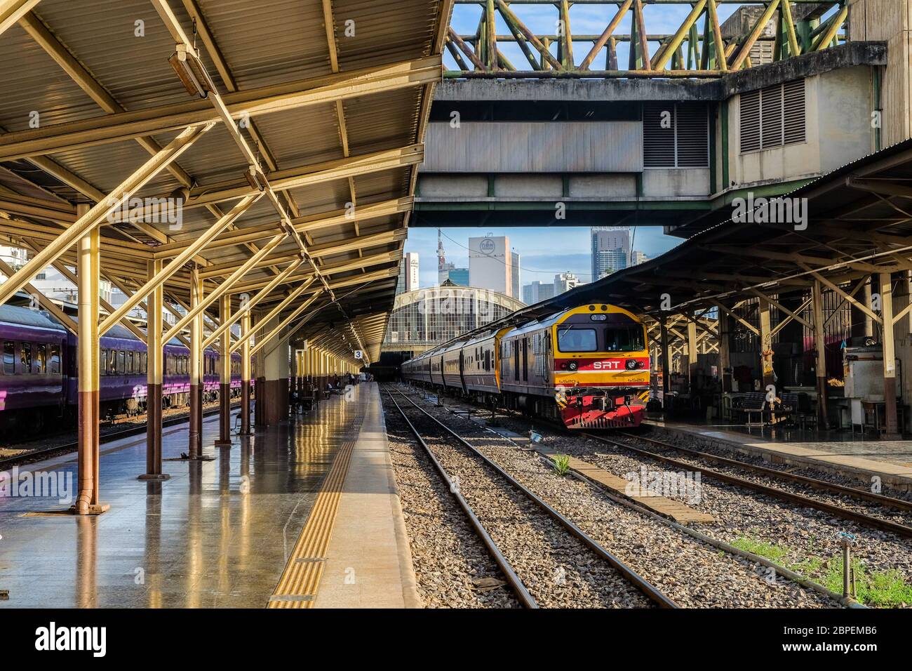 Bangkok-Thailand July 4 2017: New Special Express Train stops at Hua ...