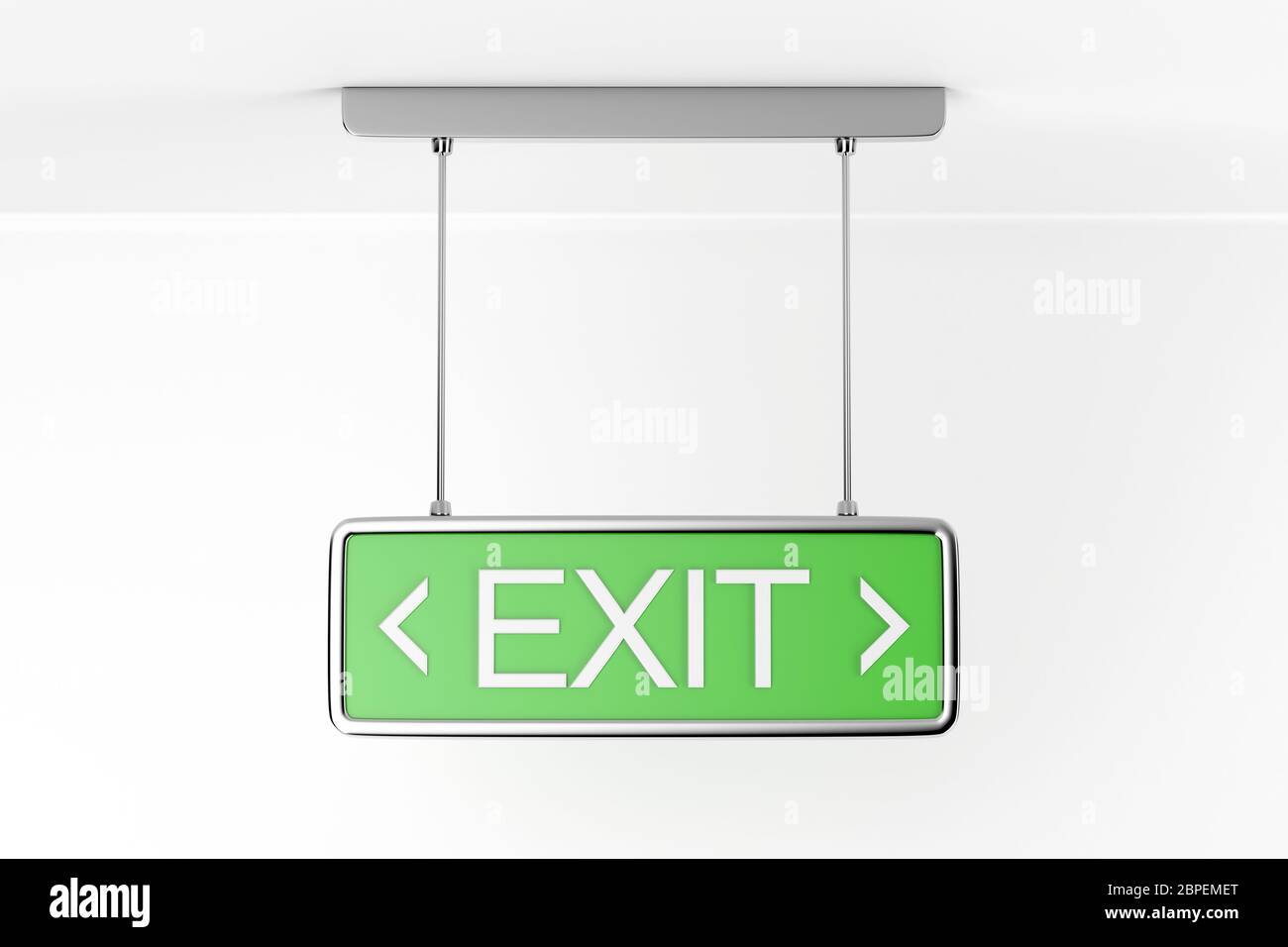 Emergency exit sign in the building Stock Photo - Alamy