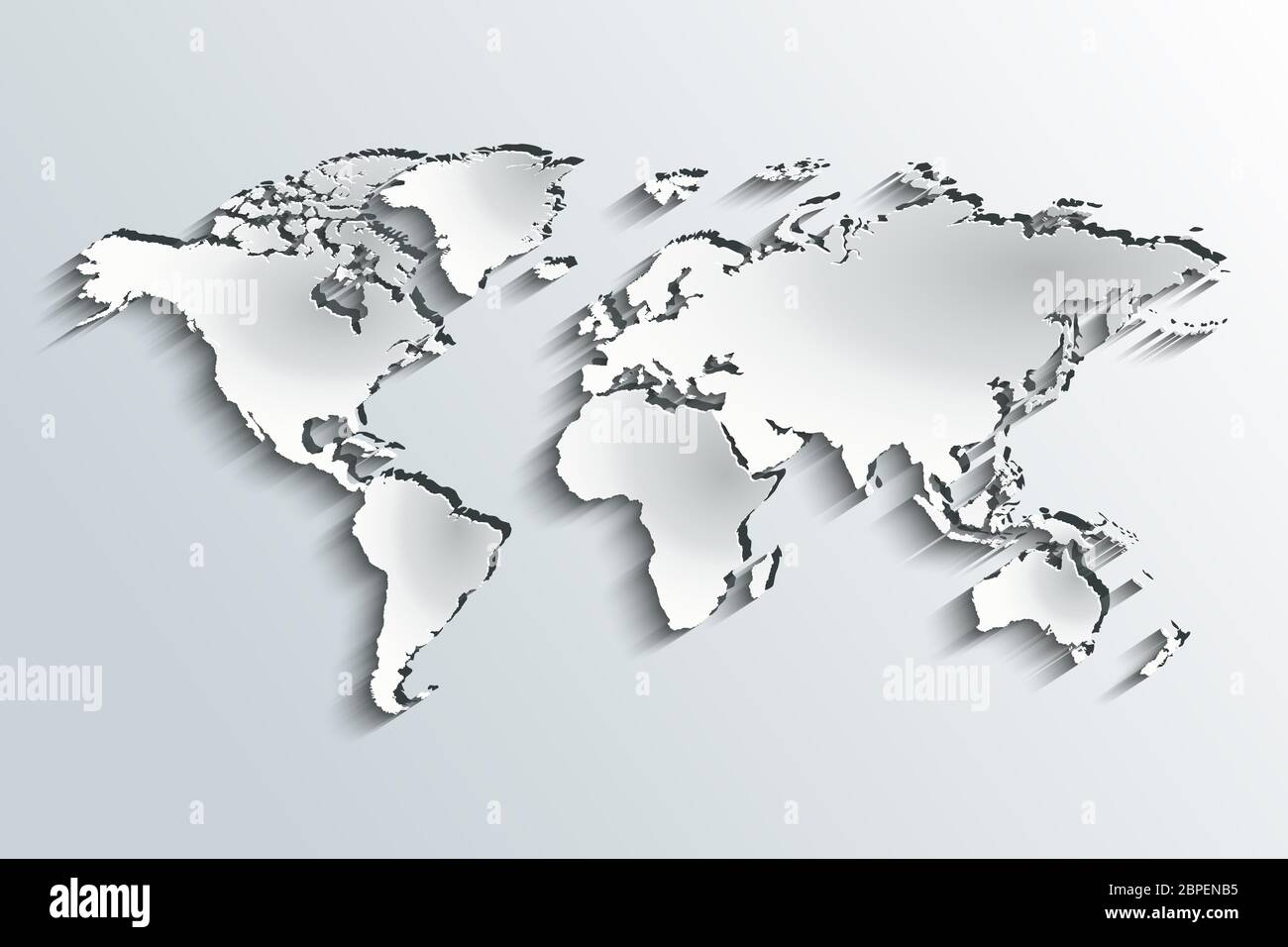 World map embossed in peeling paper over a grey gradient Stock Photo ...