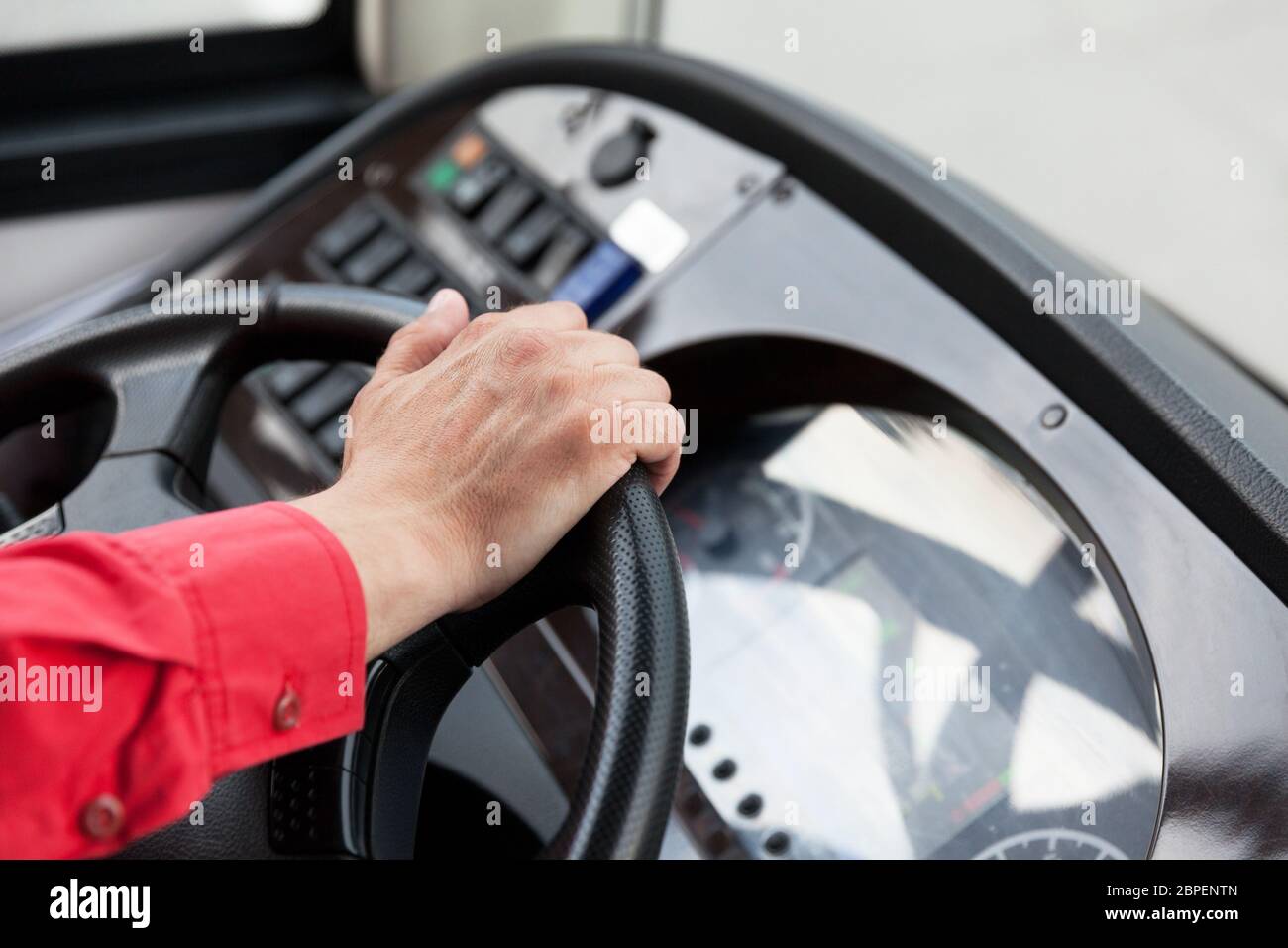 Hand close up bus hi-res stock photography and images - Alamy