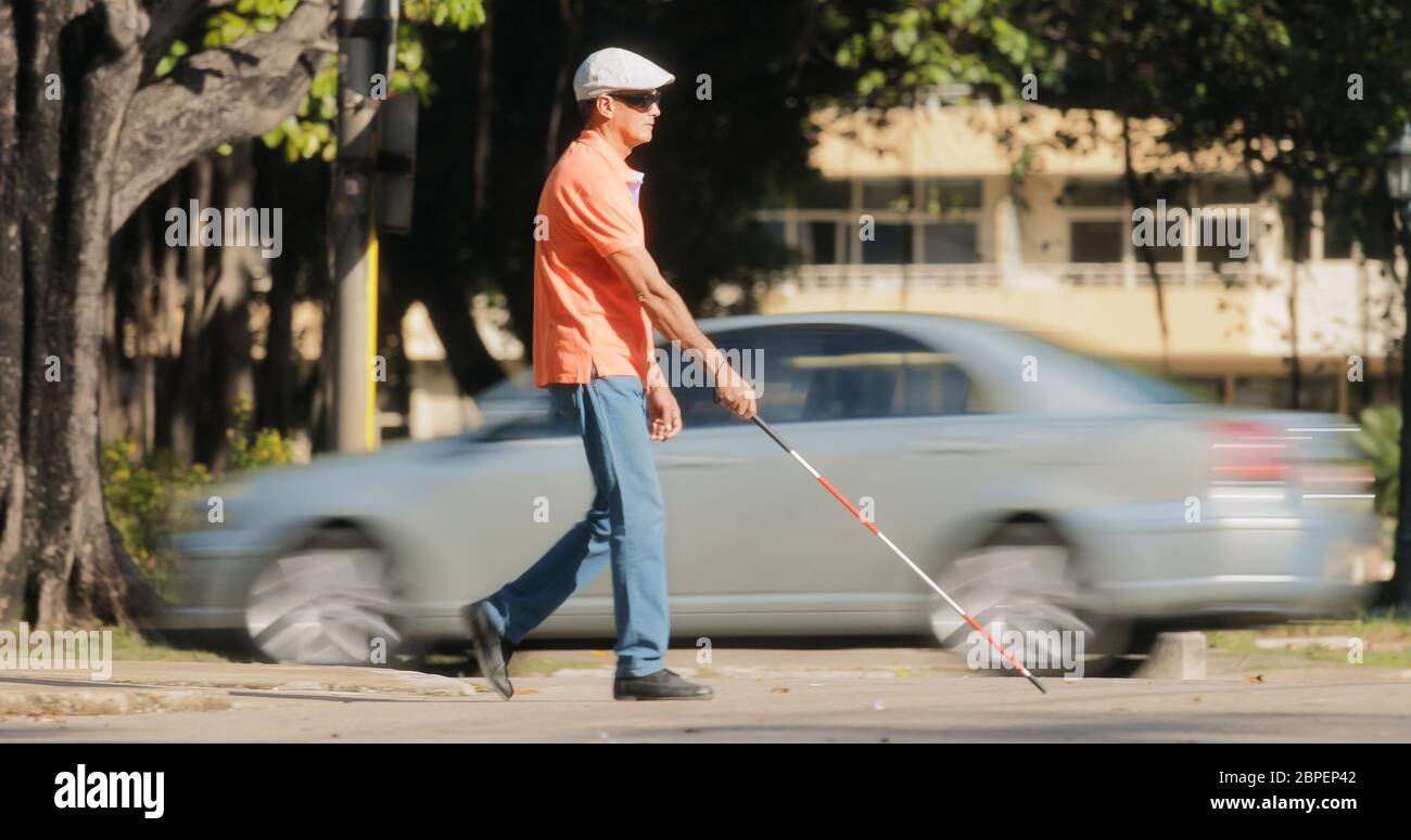 Blind people crossing hi-res stock photography and images - Alamy