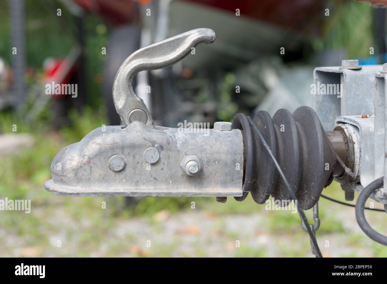 A close-up of trailer hook for boats or cars Stock Photo - Alamy