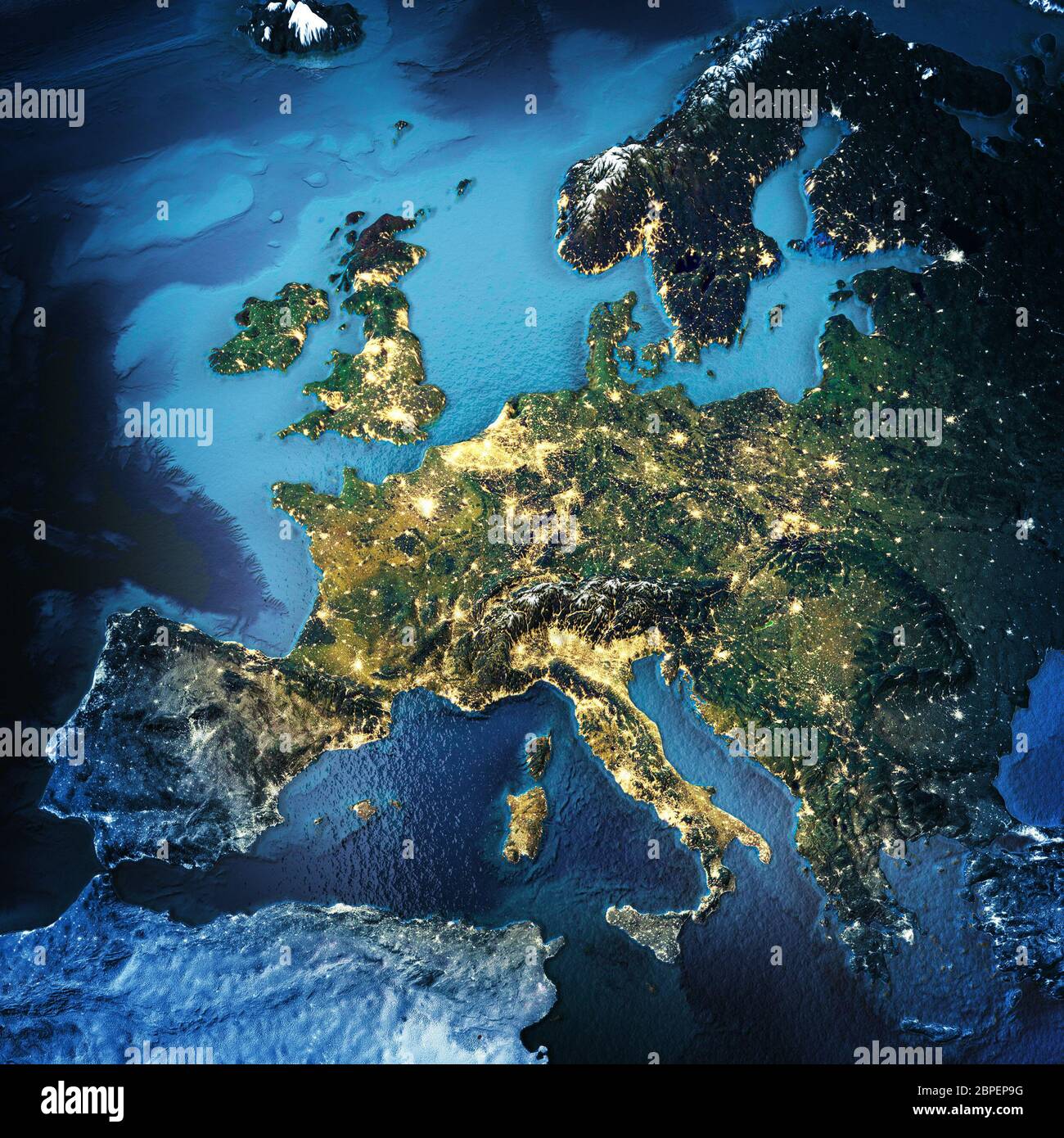 Europe. Elements of this image furnished by NASA. 3D rendering Stock ...