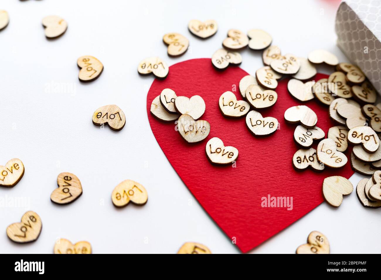 The romance Valentine heart composition Stock Photo - Alamy