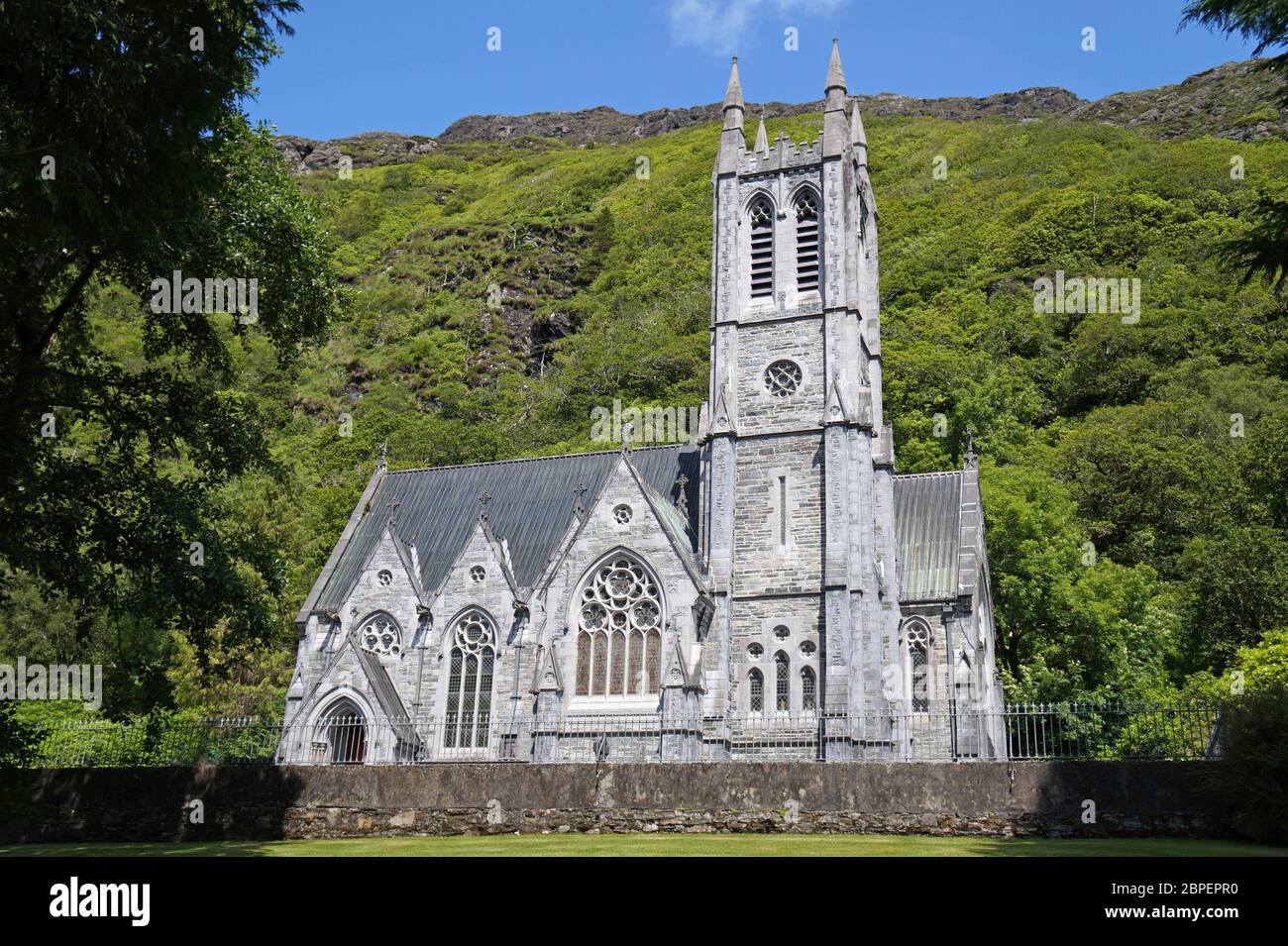 the picture shows the kylemore Church in ireland Stock Photo - Alamy