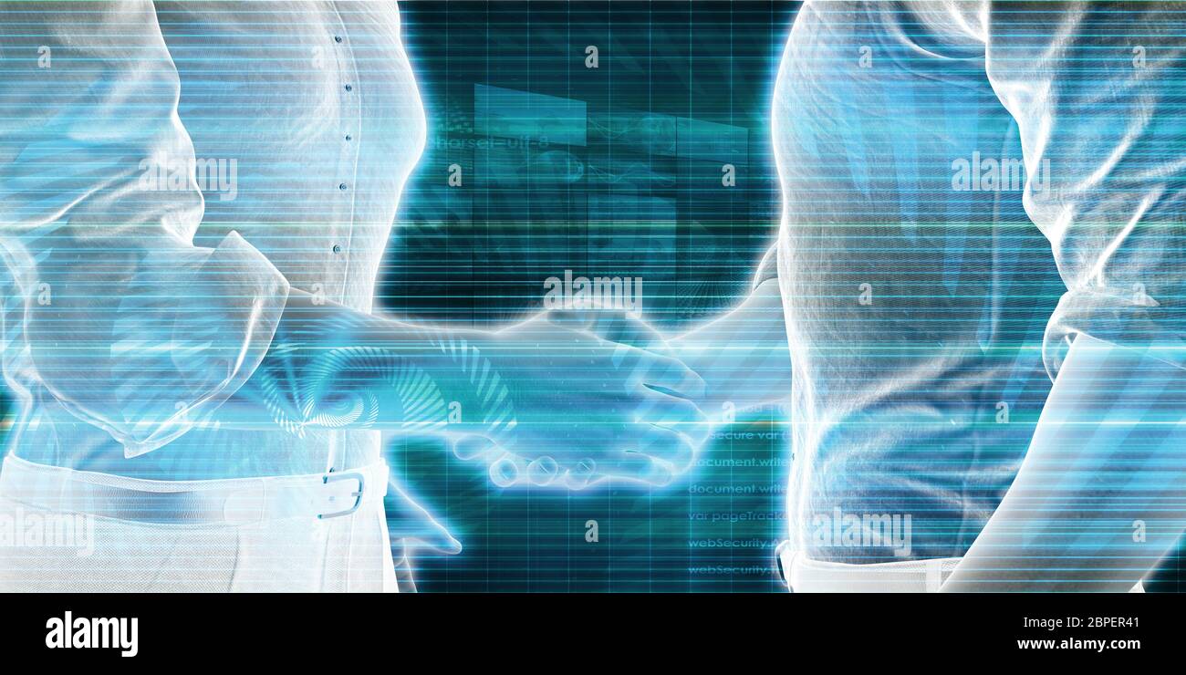 Collaboration Concept with Business Deal Between Two Partners Stock ...