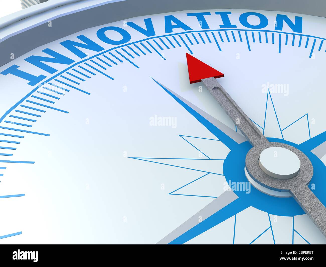 Innovation word on compass isolated, 3D rendering Stock Photo - Alamy