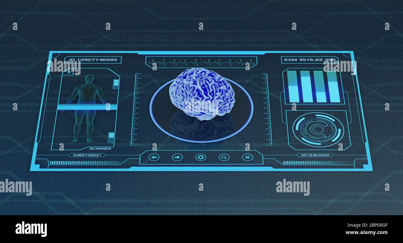 futuristic app interface for medical and scientific purpose - human ...
