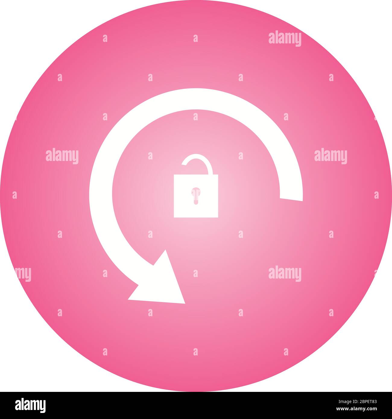 Beautiful Rotation Unlocked Glyph Vector Icon Stock Vector Image & Art ...
