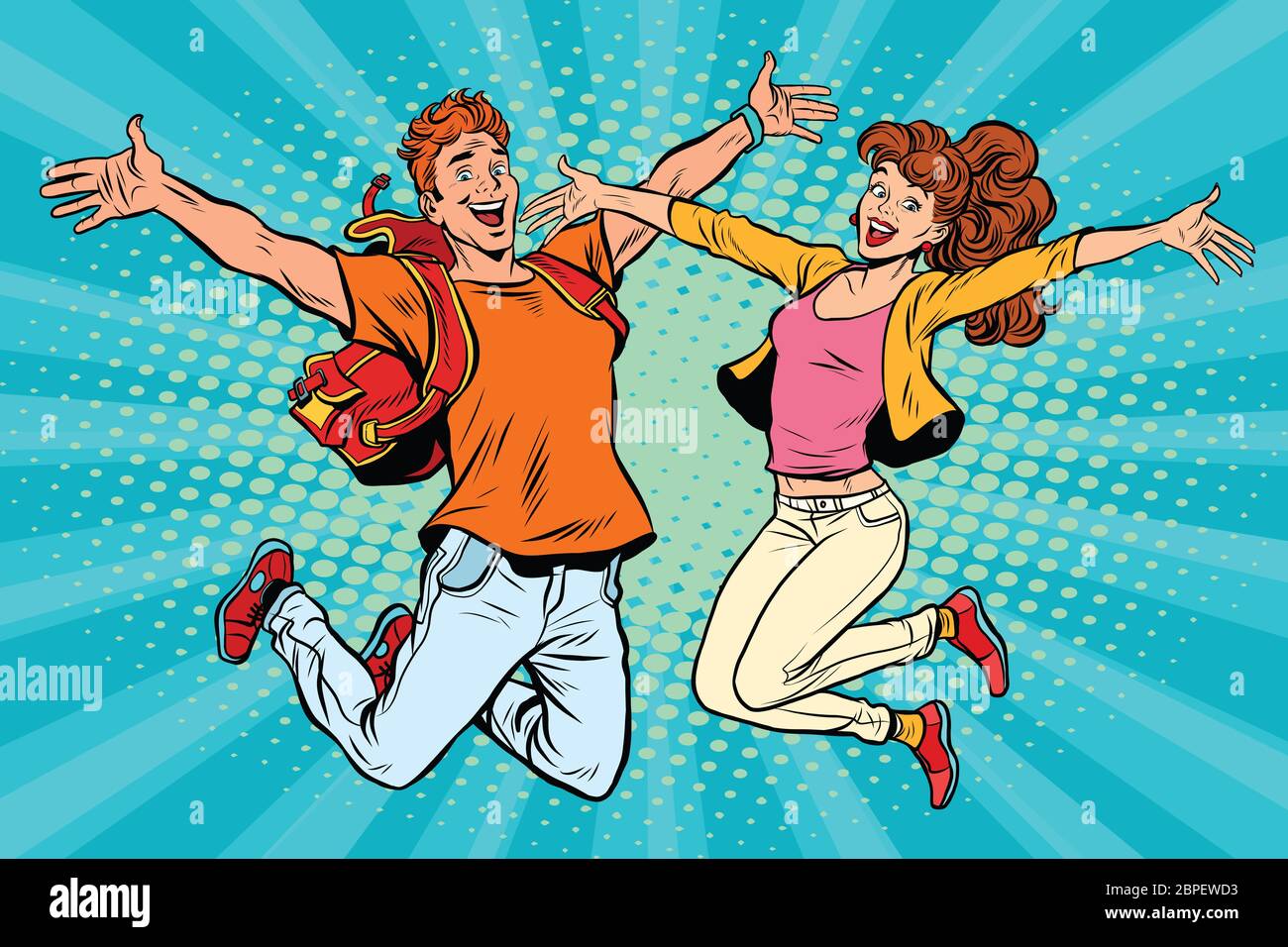 Comic Pop Art Couple