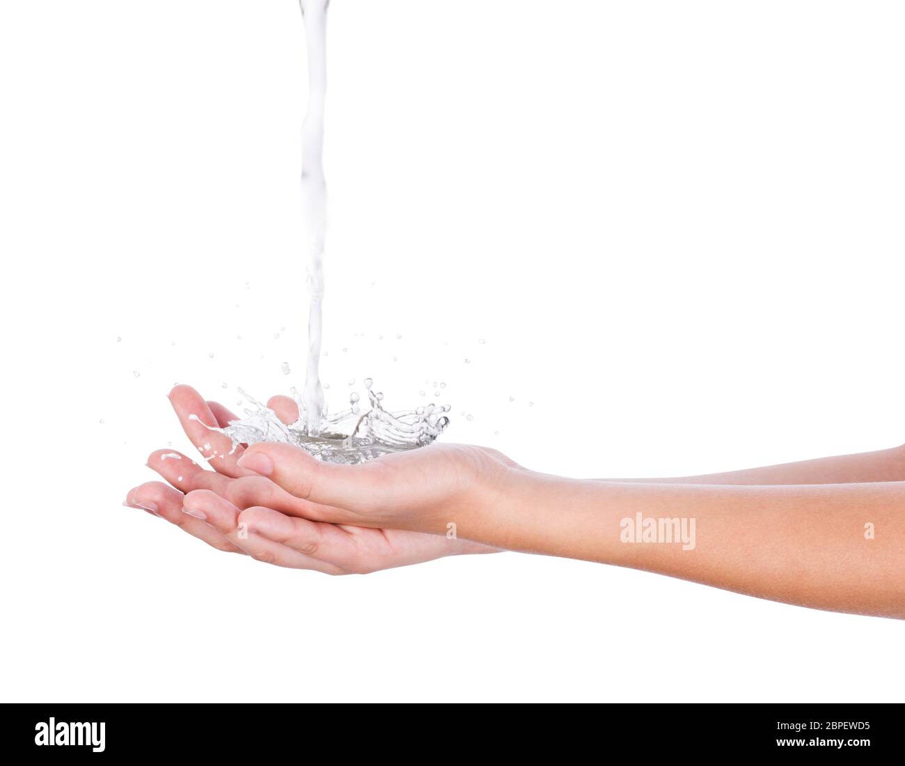 Clean water pouring splashing hands hi-res stock photography and images ...