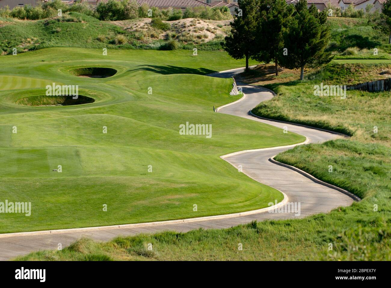 Image of a Winding cart path on golf course Stock Photo - Alamy